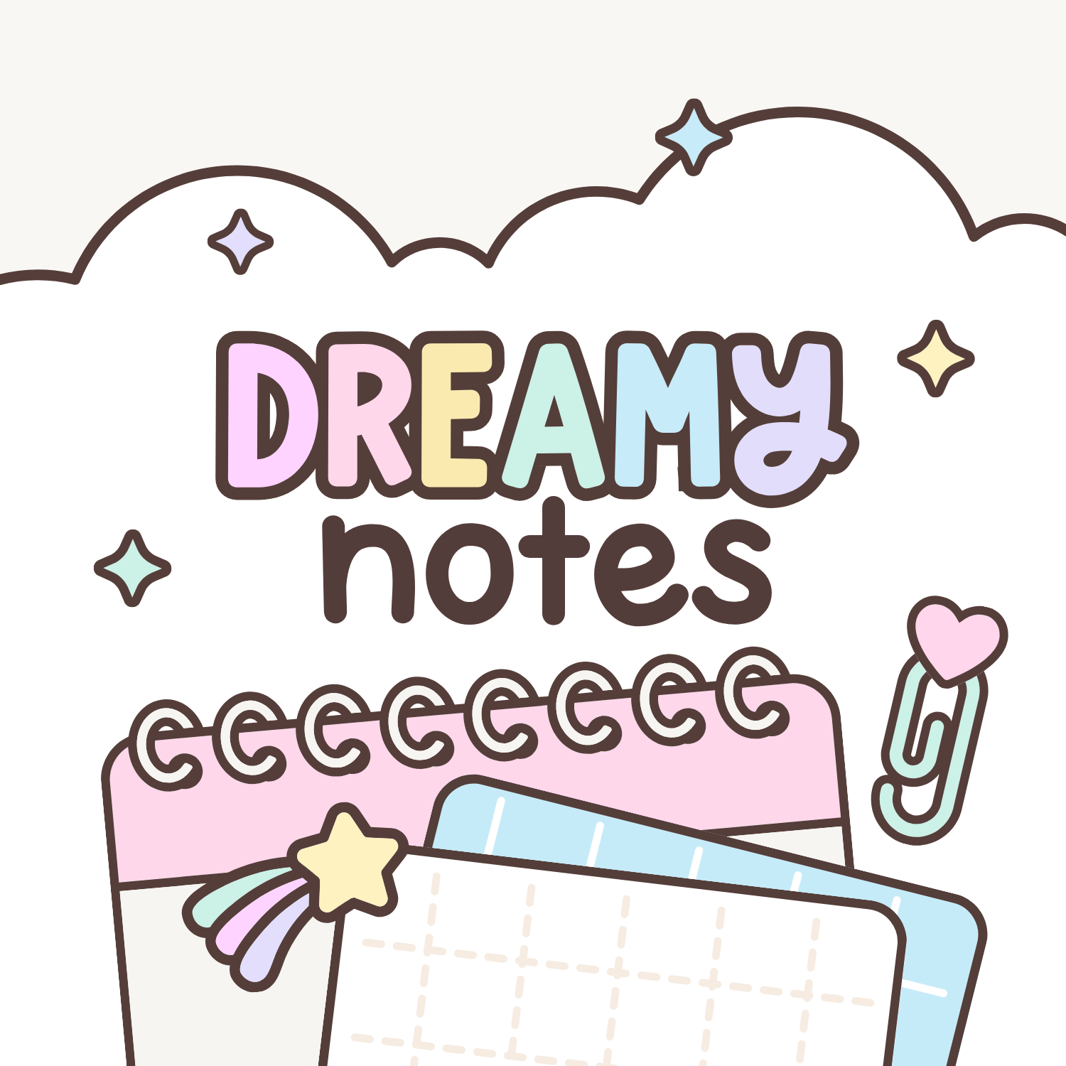 📓 Dreamy Notes – Always Sunny Co