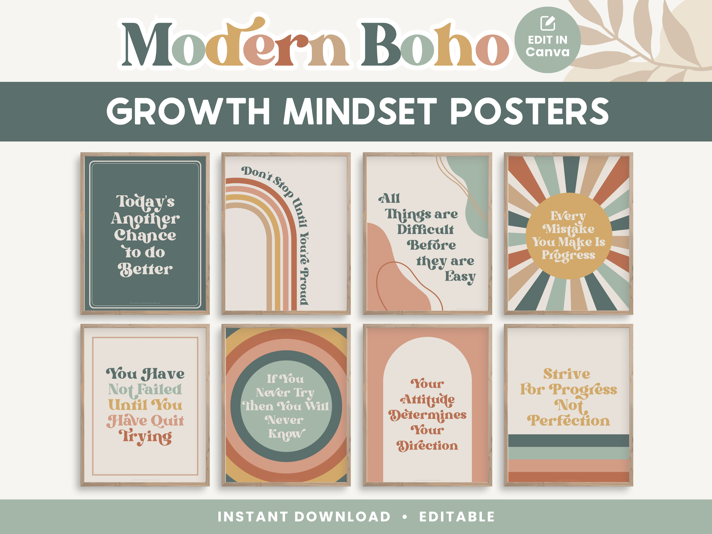 Growth Mindset Posters – Always Sunny Co